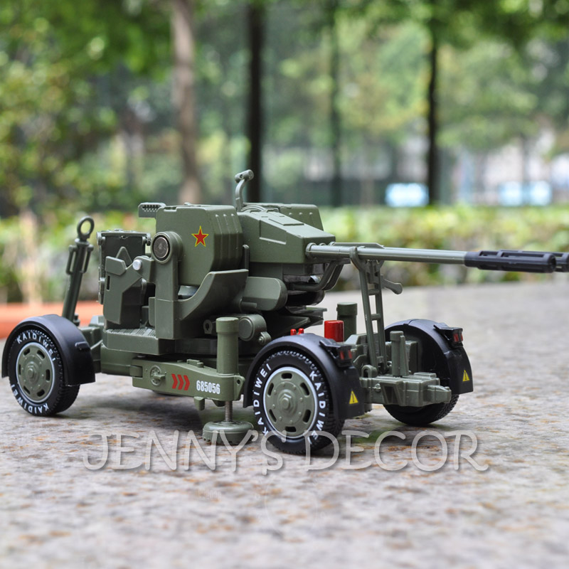 Diecast Military Model Toys Cannon 1:35 Anti-Aircraft Gun Artillery ...