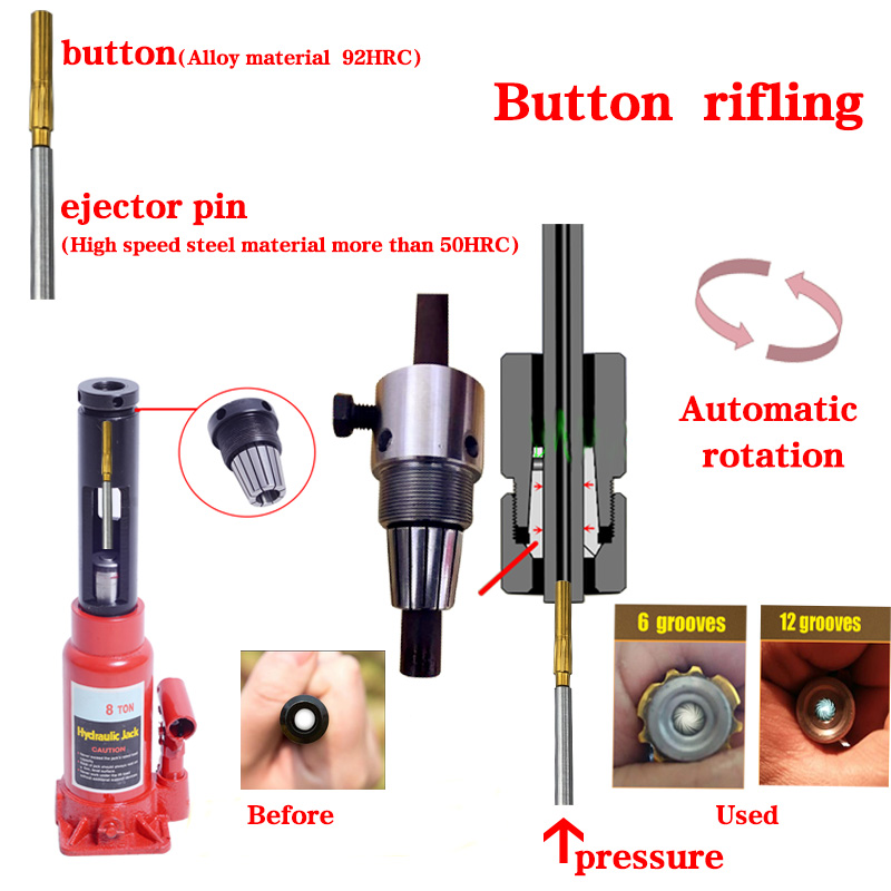 Rifling Buttons Super Hard Alloy Material Special Reamer Make a Rifled ...